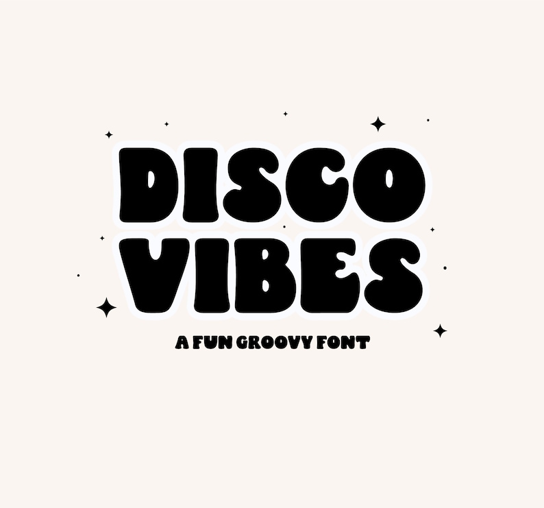 Groovy Font, Retro Font, Modern Font, Canva Font, Silhouette Font ...