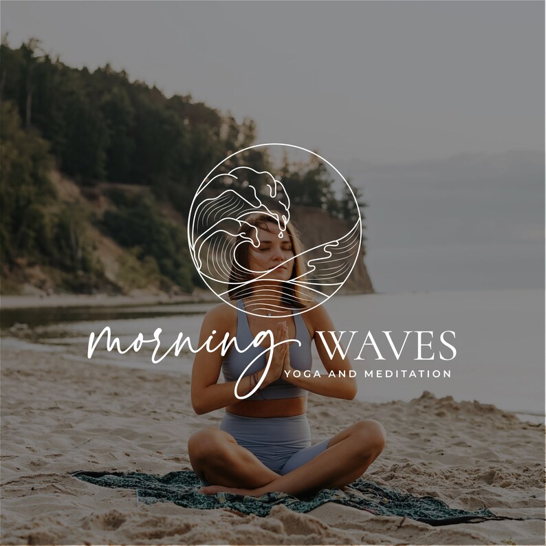 Wave Logo Design: Boho Beach Logo Branding - Etsy