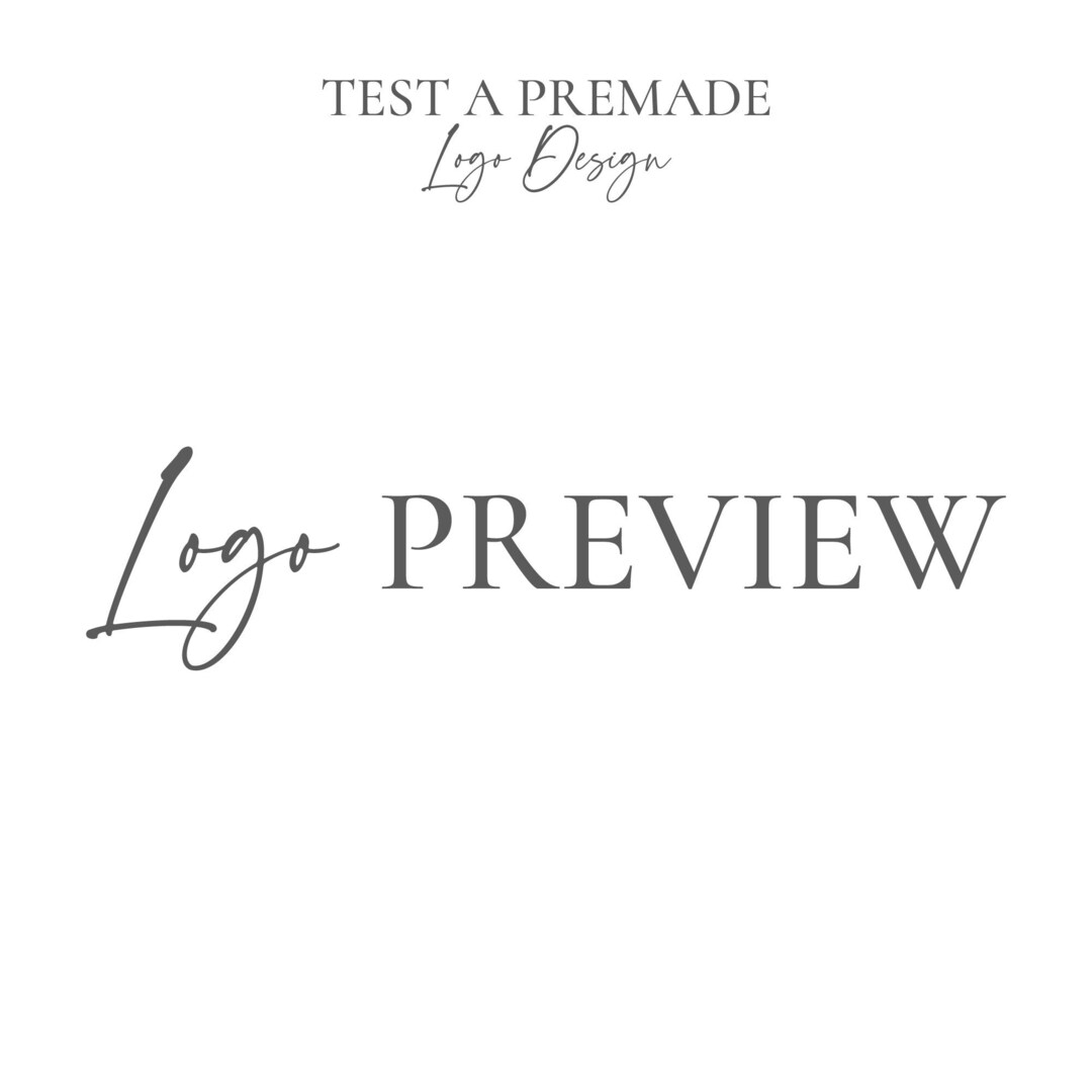 Preview Your Premade Logos - Etsy