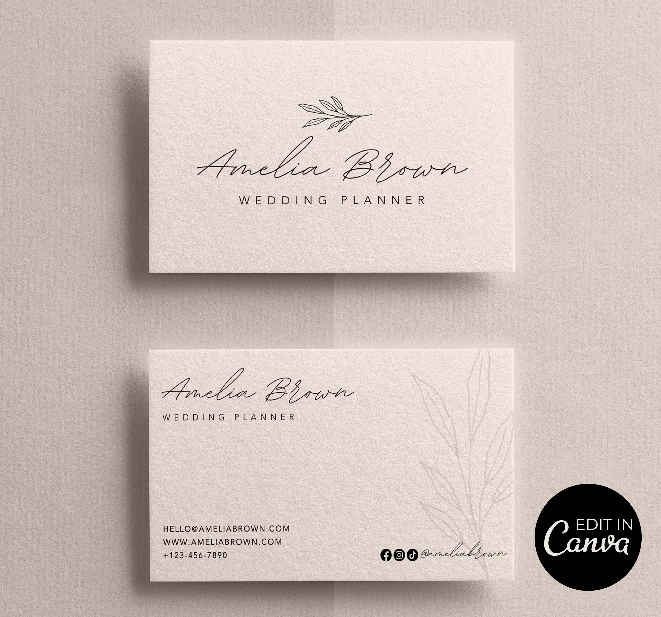 Business Card Template Instant Download DIY Calling Card - Etsy