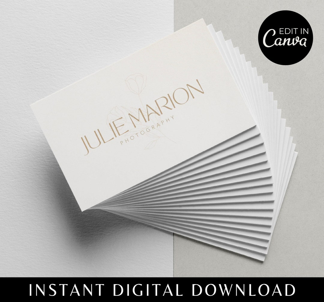 Business Card Template, Instant Download, DIY Calling Card, Editable ...