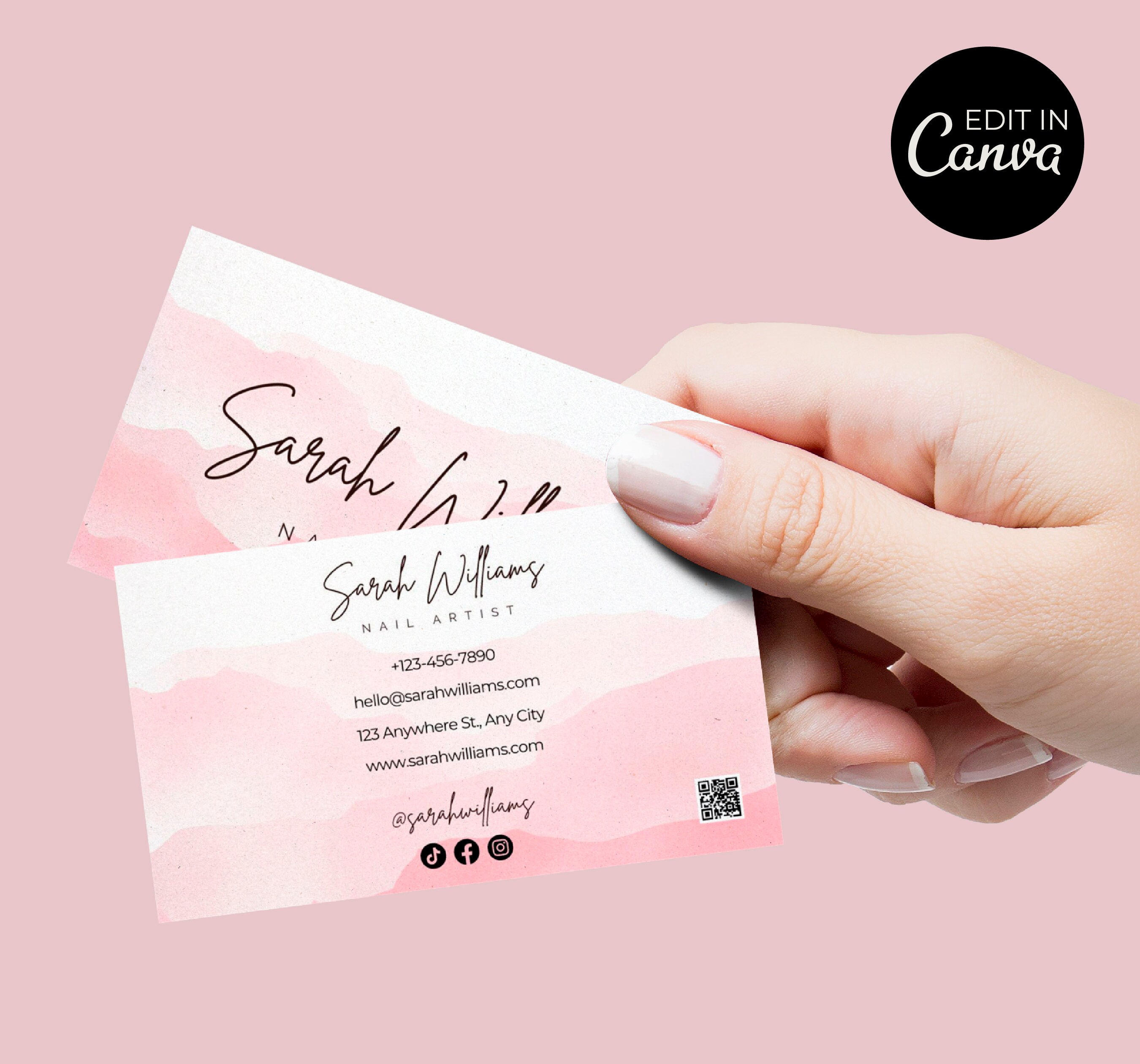 Business Card Template Instant Download DIY Calling Card - Etsy