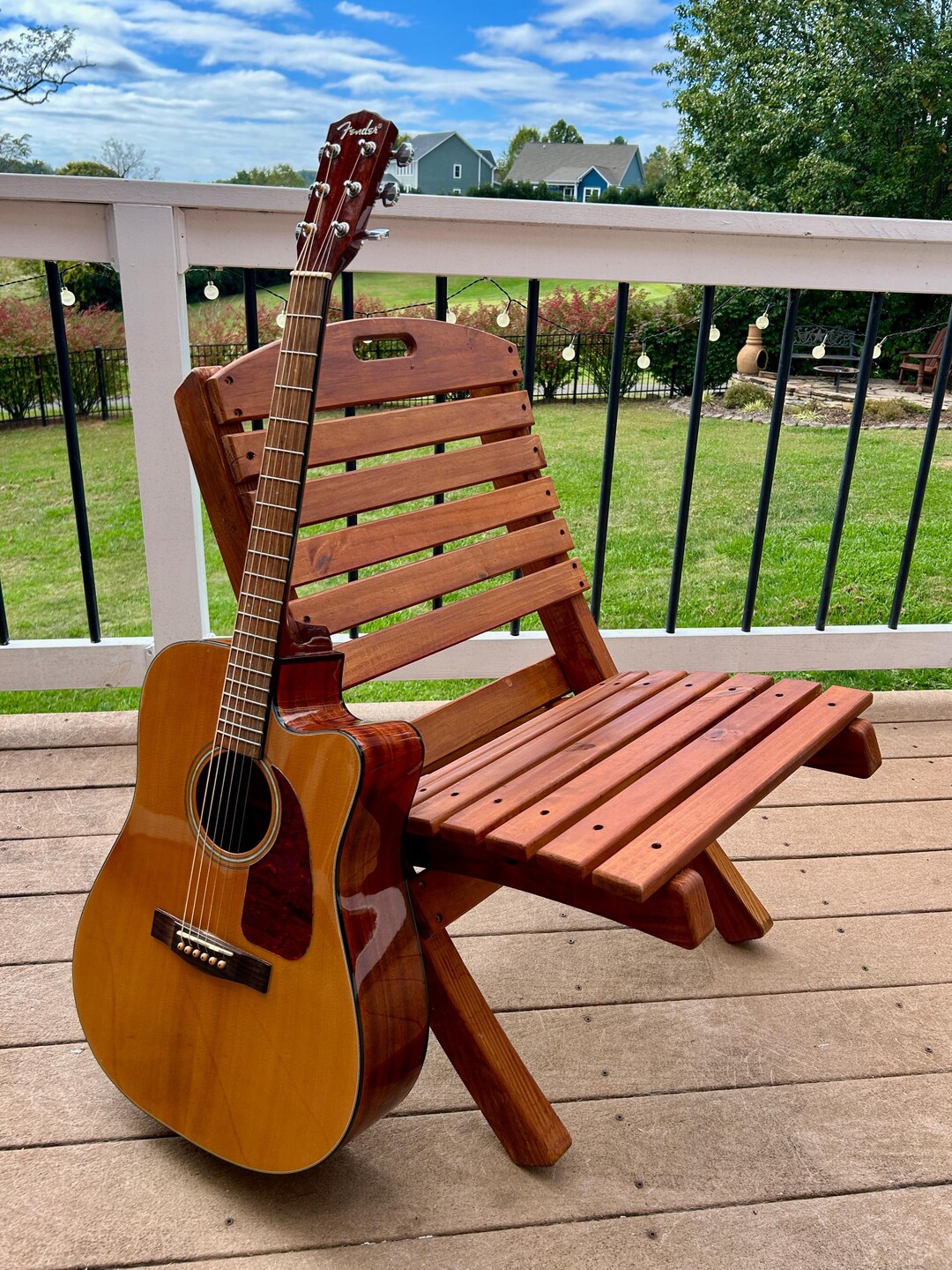 Collapsible Laid-back Outdoor Guitar Chair – Portable Comfort for ...