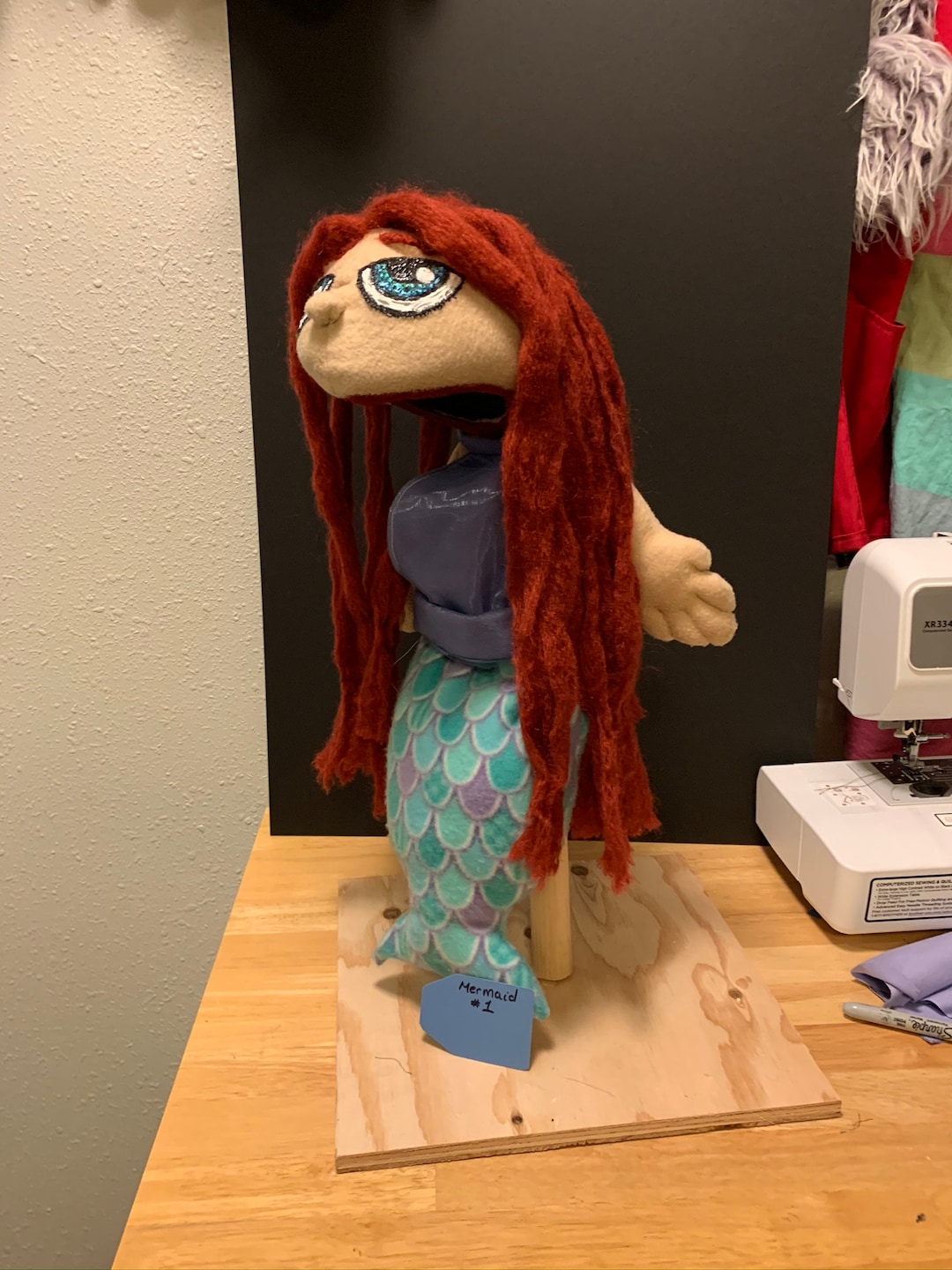 Full Body Hand Puppet Red Haired Mermaid - Etsy
