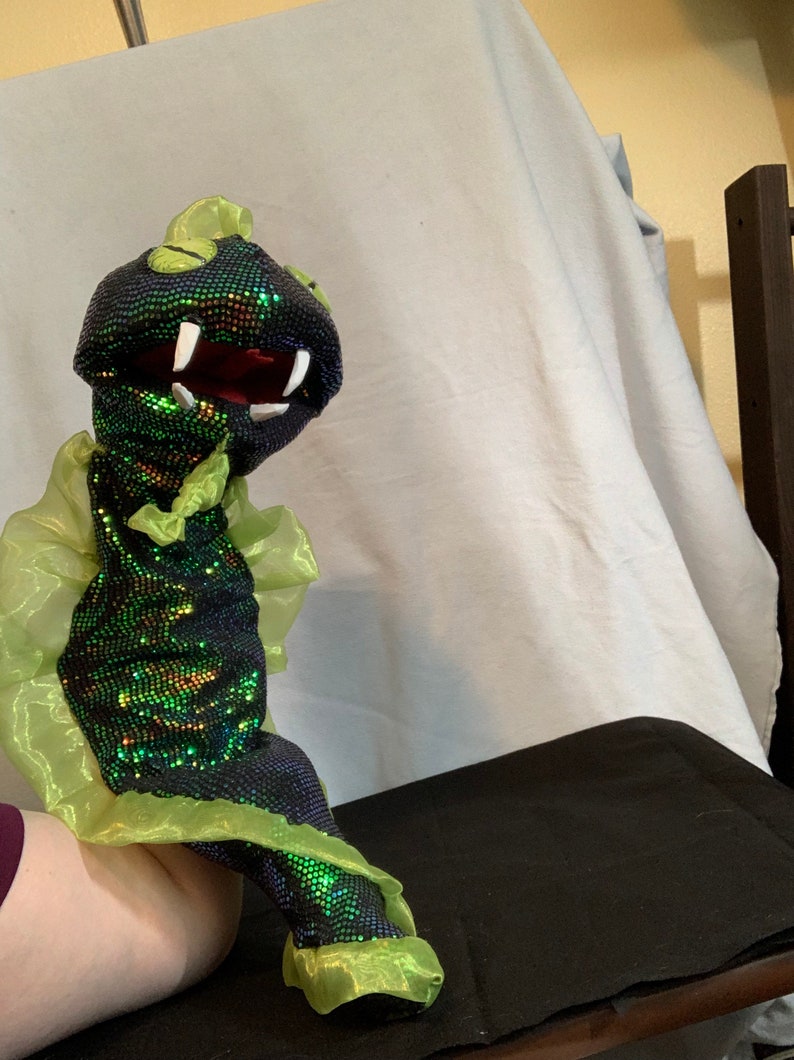 Full Body Hand Puppet - Shiny Sea Monster - Etsy