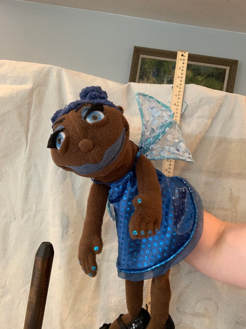 Full Body Puppet - Blue Fairy With Brown Skin - Etsy