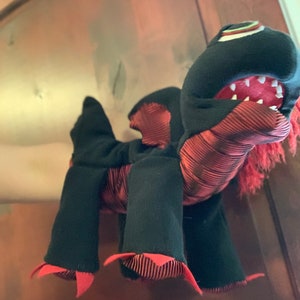 Full Body Hand Puppet - Black and Red Dragon - Etsy