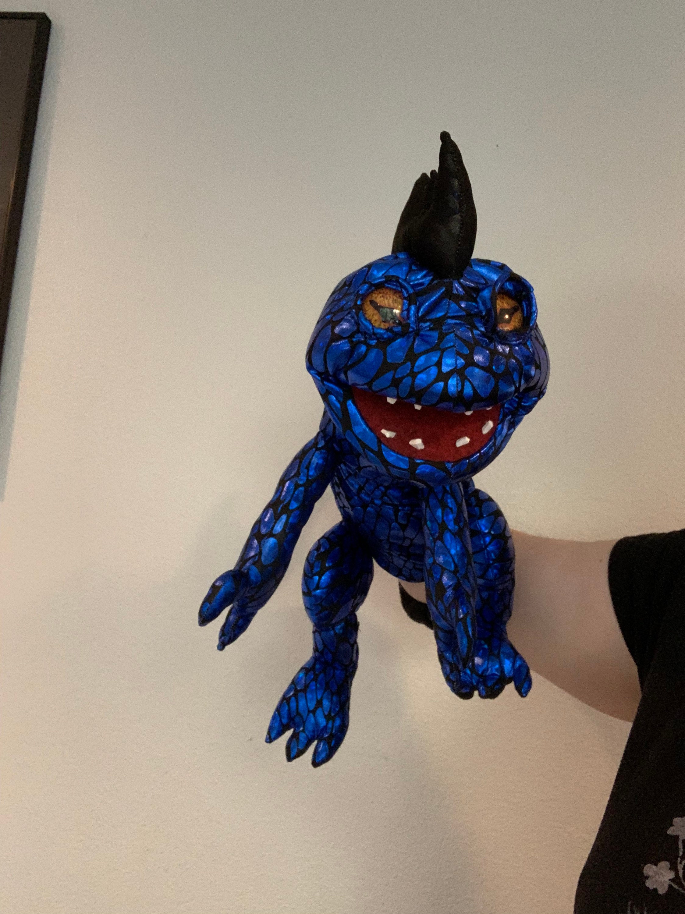 Full body puppet Blue Lizard | Etsy