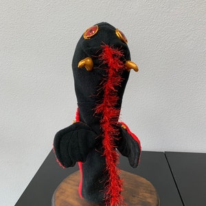 Hand Puppet Red and Black Dragon With Orange-gold Accents - Etsy