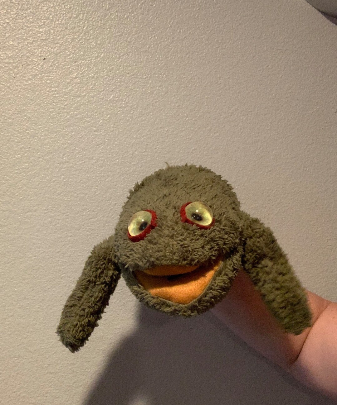 Hand Puppet - Green Fuzzy Fish Head - Etsy