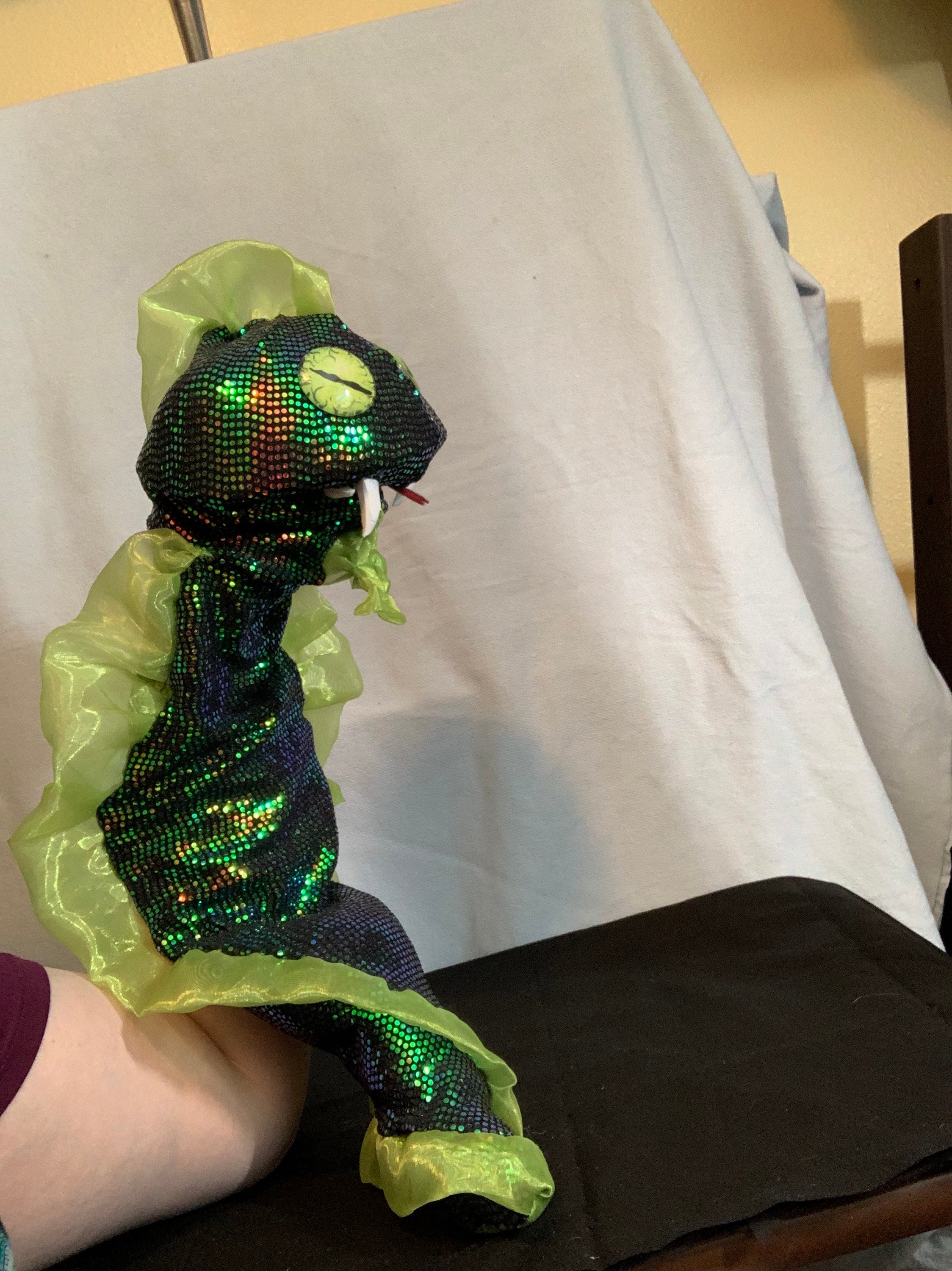 Full Body Hand Puppet - Shiny Sea Monster - Etsy