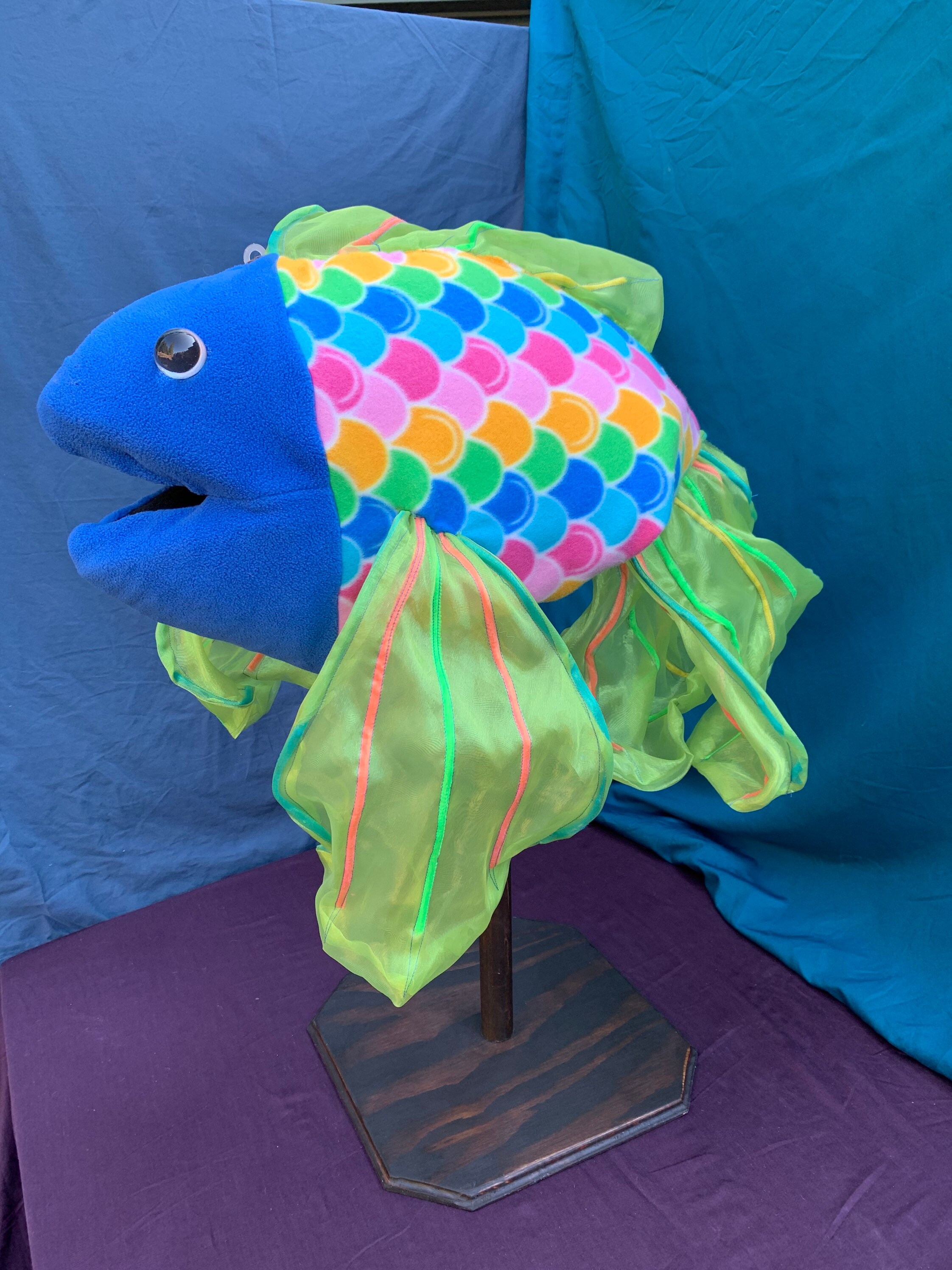 Full Body Hand Puppet Rainbow Fish - Etsy