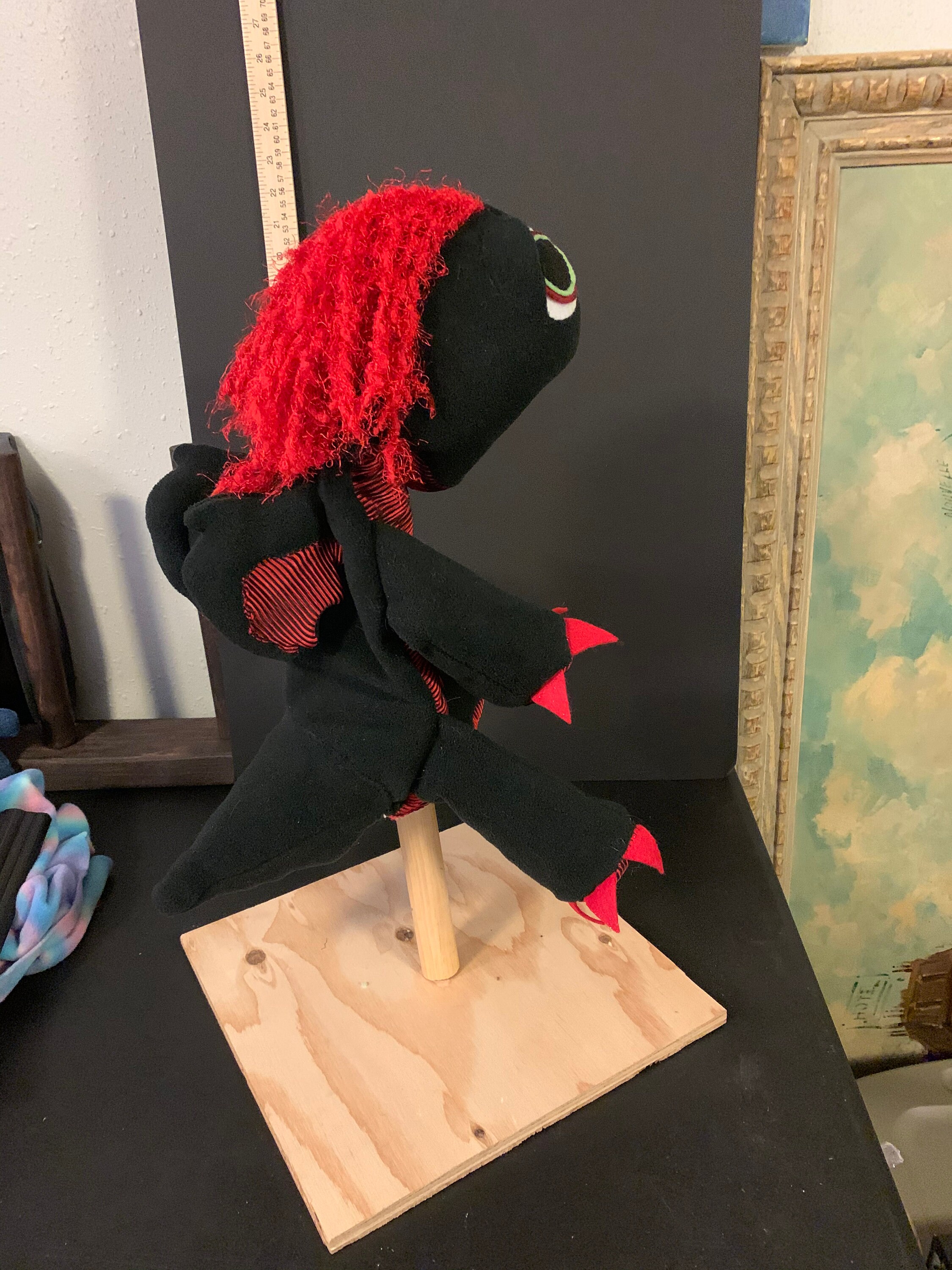 Full Body Hand Puppet Black and Red Dragon - Etsy