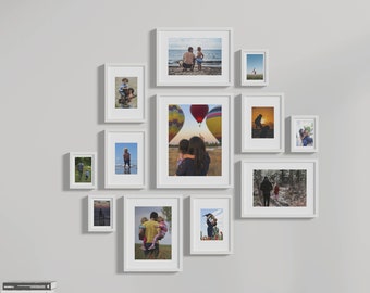 White 10 Piece Multi Picture Frame Photo Frame Collage Wall Hanging ...