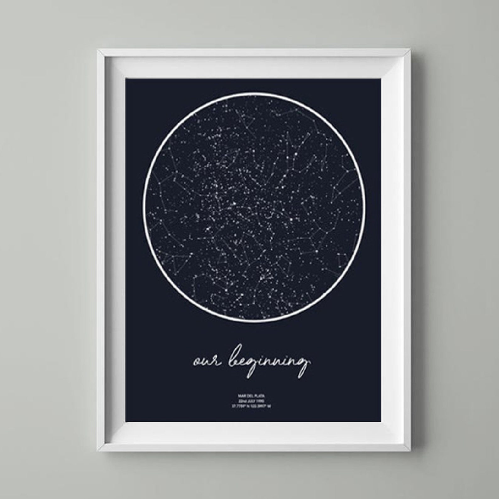 Custom Star Map Night Sky Print Star Map Poster Wedding | Etsy