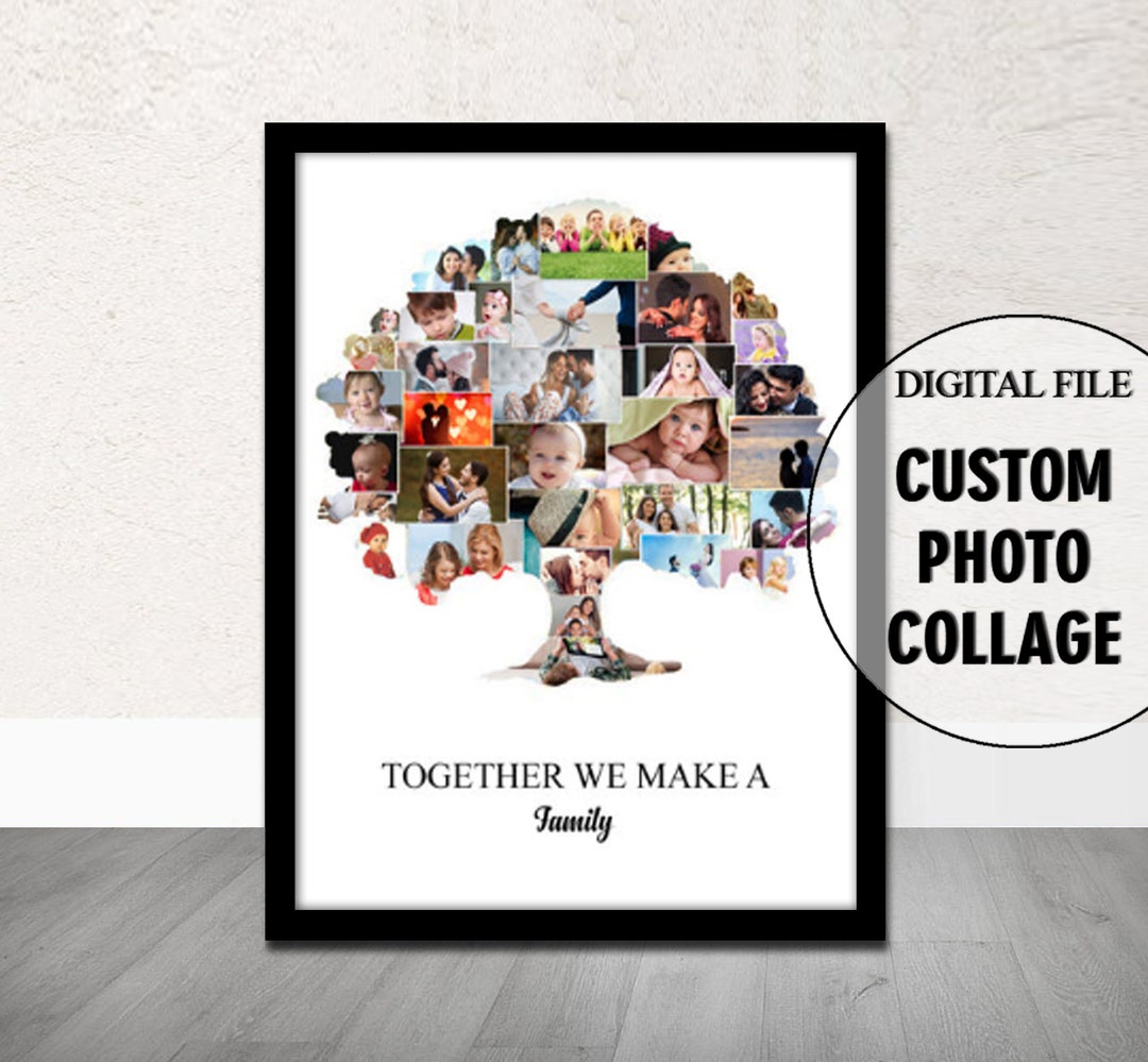 Family Tree Collage, Custom Family Tree Photo, Ancestry Gifts, Photo ...