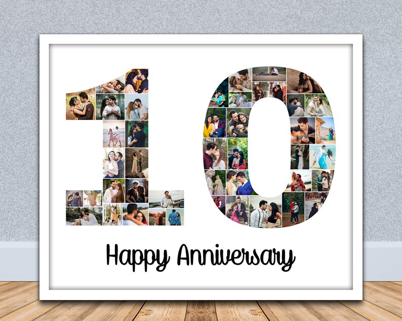 10th Anniversary Photo Collage 10th Anniversary Collage | Etsy