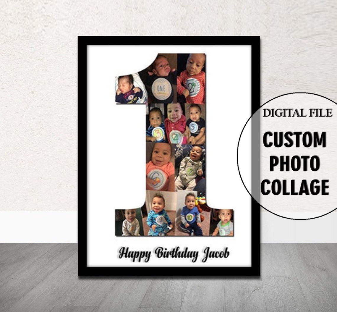 Photo Collage Photo Collage Number Photo Collage Gift Photo | Etsy