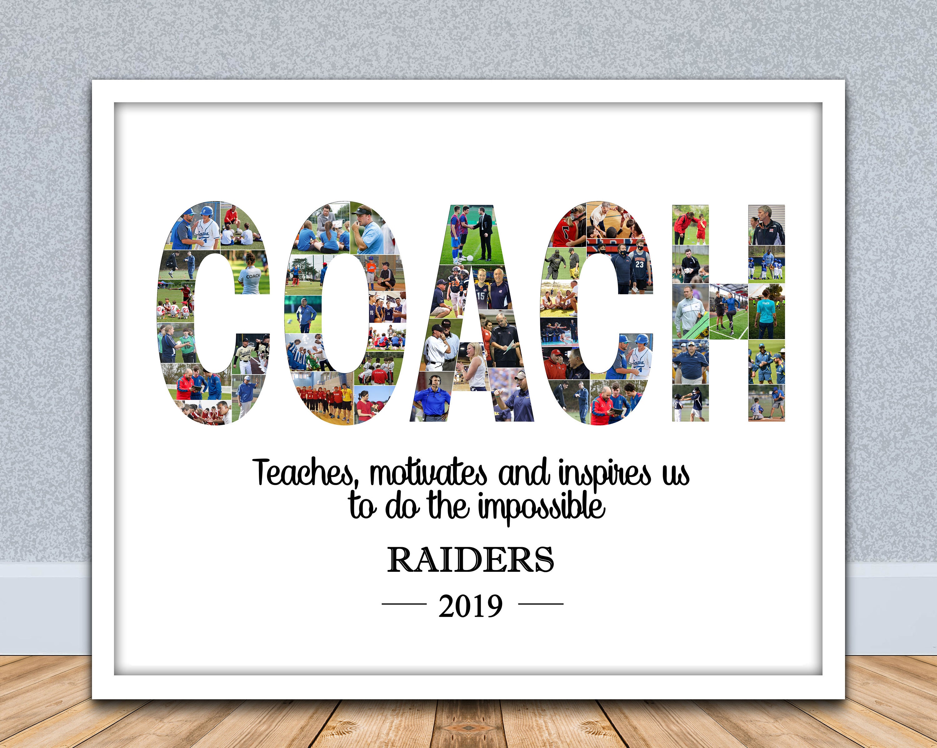 Coach Photo Collage-sport Coach Collage-gift for - Etsy