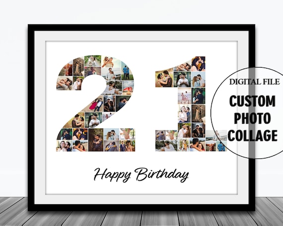 21st Birthday Photo Collage Print / Digital Print / Gifts for - Etsy