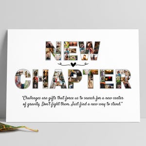 Personalised New Chapter Gift, Farewell Custom Gift Collage, Coworker ...