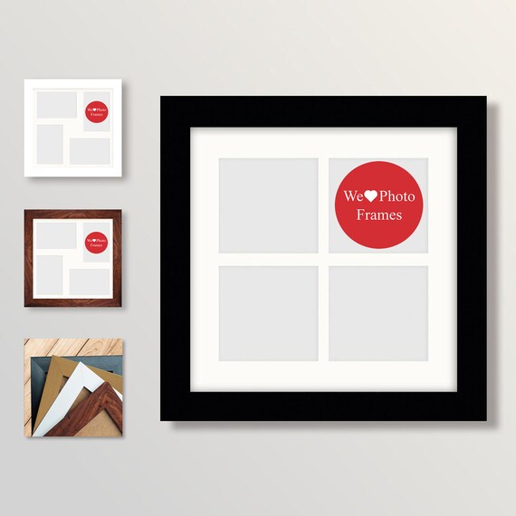 Multi Collage Square Modern Black / White / Walnut / Oak - Etsy