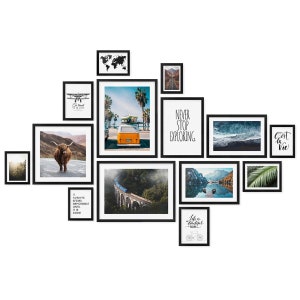 Elegant Personalized Photo Frames Collage, Set of 14 Individual Picture ...