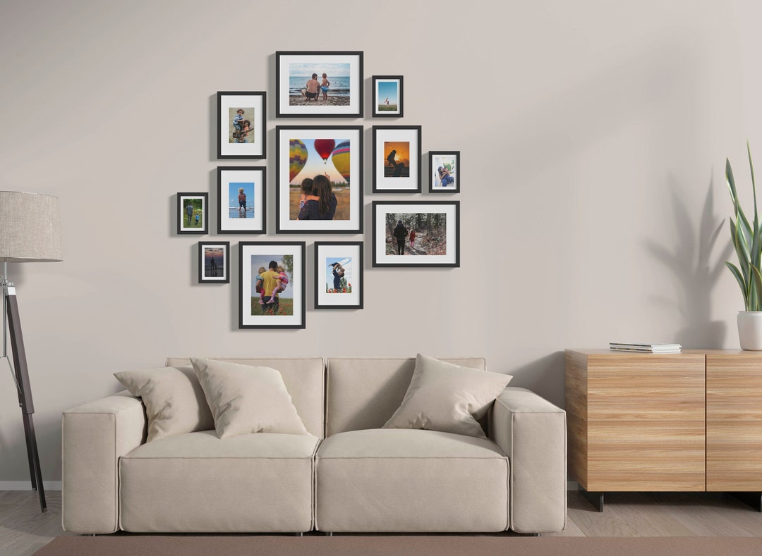 12 Piece Black Photo Frame Set Modern Minimalist Photo Frame - Etsy