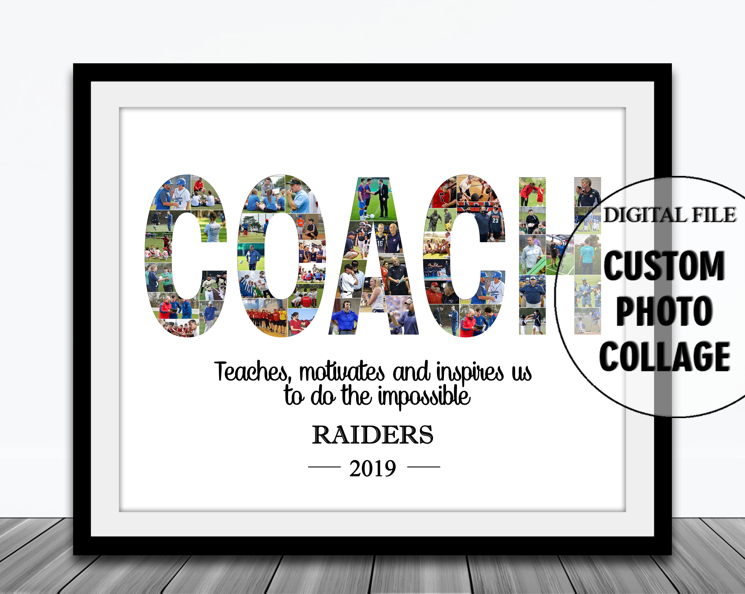 Coach Photo Collage-sport Coach Collage-gift for - Etsy