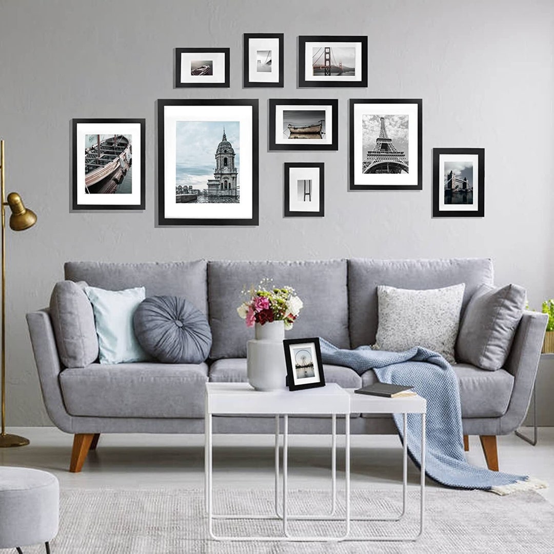 10 Pieces Wall Mount Photo Frame Set, Picture Frame Set, Home Décor ...