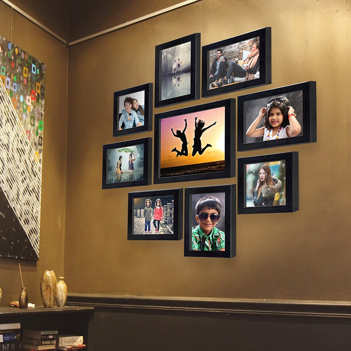 Gallery Wall Frame Set of 9 Picture Frames in White/ Black - Etsy