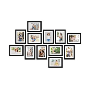 12 Pieces Solid Wood Wall Mount Photo Frame Set Gallery Wall - Etsy