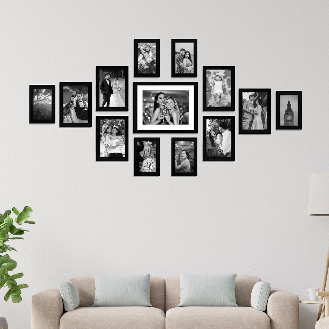 Modern 13-piece Wall Frame Set for Gallery Wall – Multi Size Picture ...