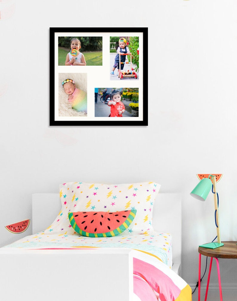 Multi Collage Square Modern Black / White / Walnut / Oak - Etsy