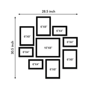 Personalized Photo Frames Collage, Set of 9 Individual Picture Frames ...