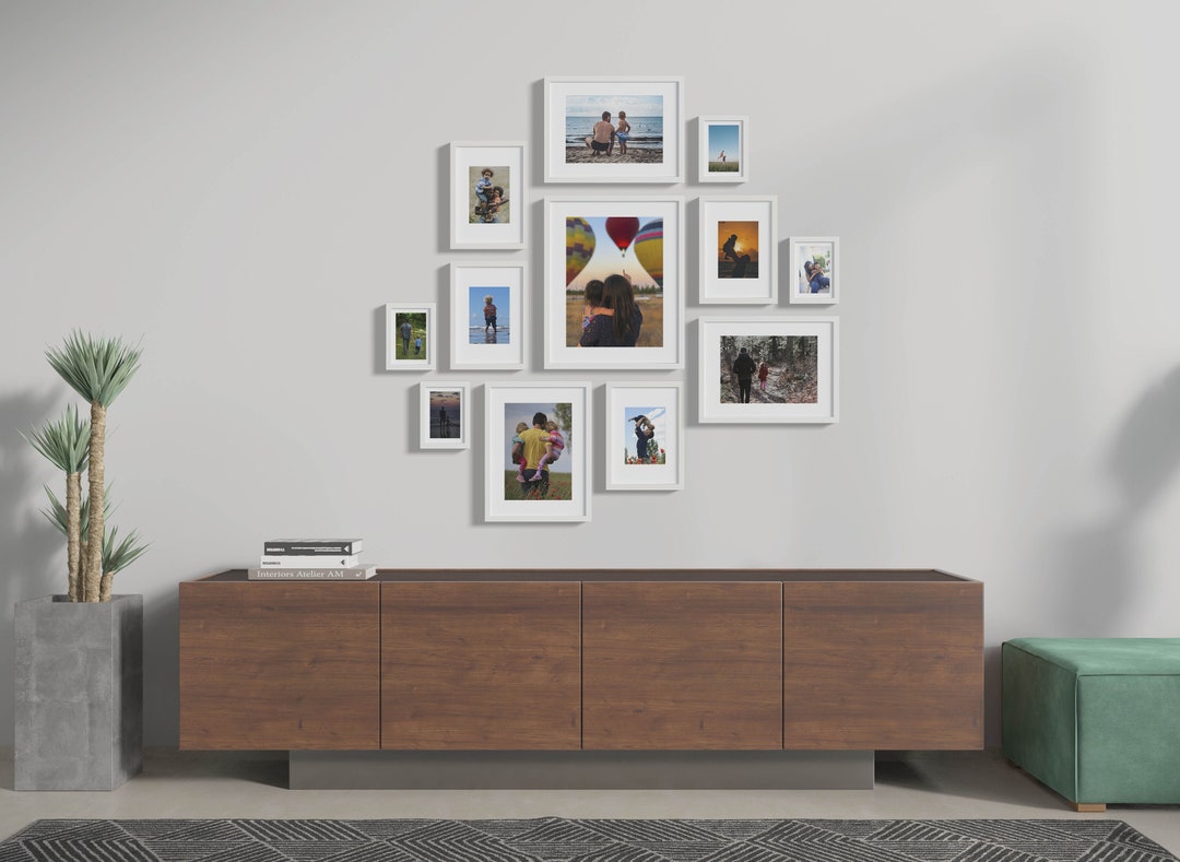 Family Multi Picture Frame Set \ Collage Photo Frame \ White Collage ...