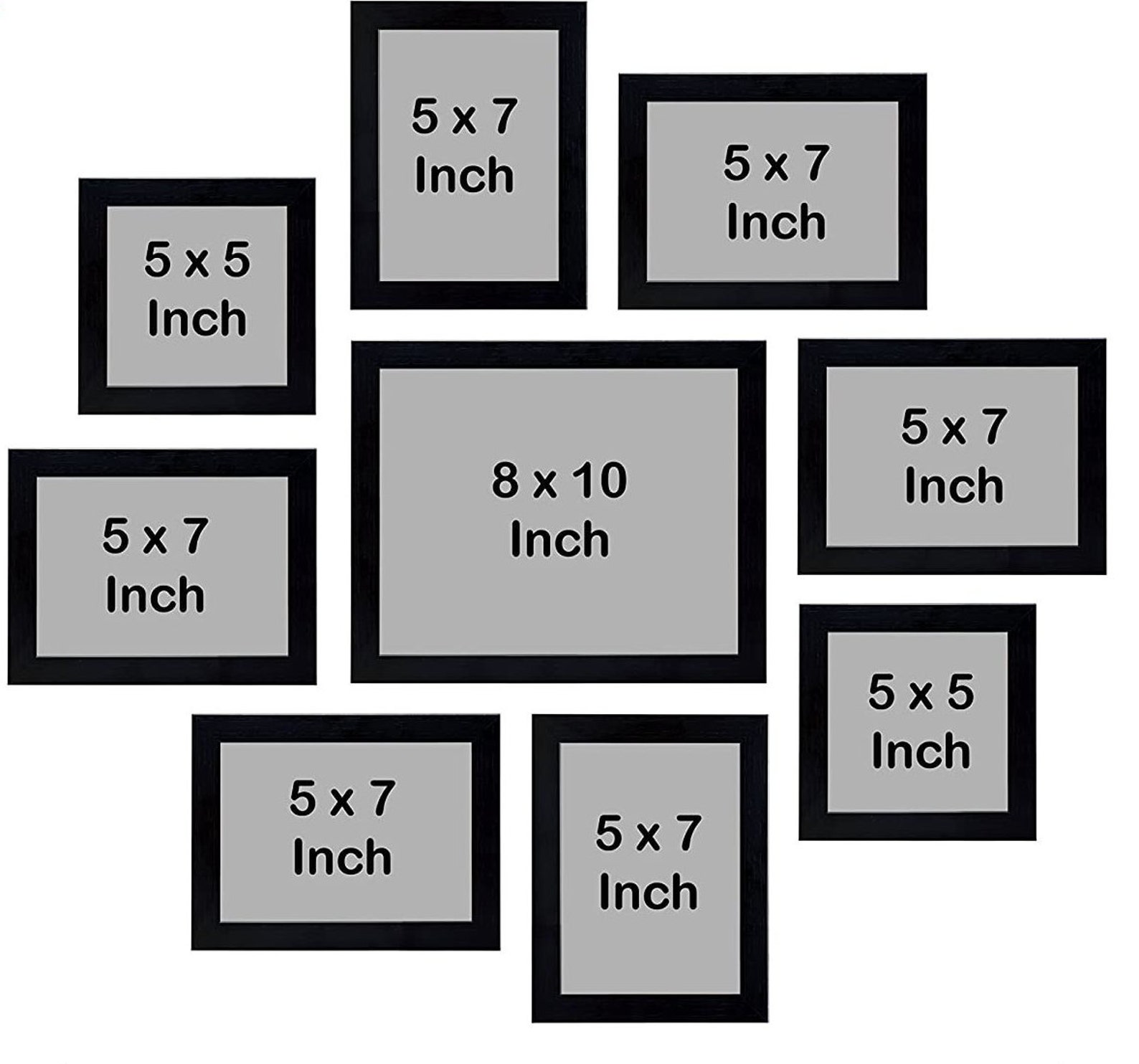 Gallery Wall Frame Set of 9 Picture Frames in White/ Black - Etsy