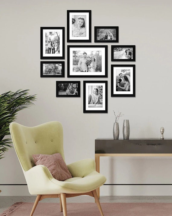 Personalized Photo Frames Collage Set of 9 Individual Picture - Etsy