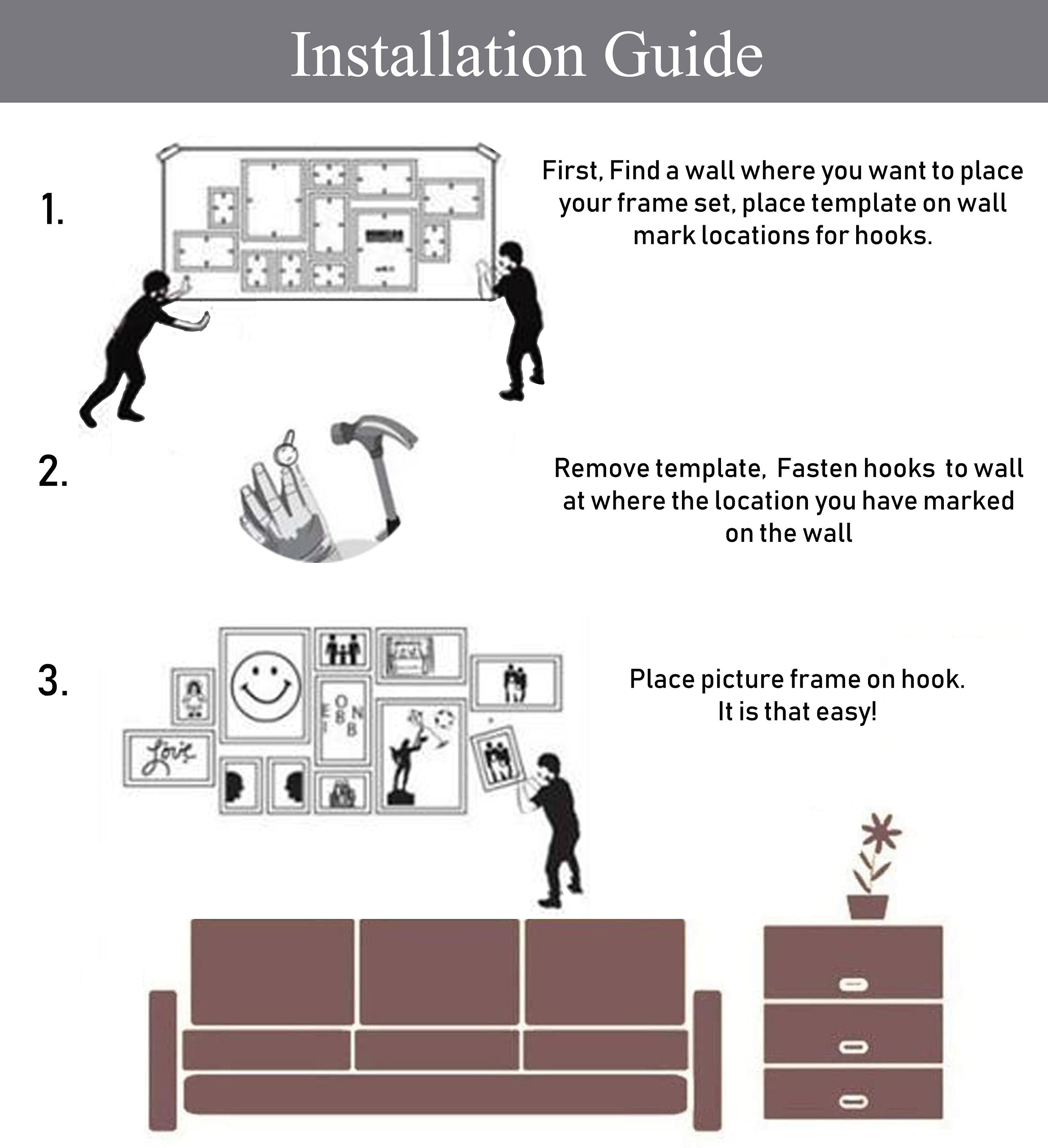 Photo Picture Frame Set Modern 12 Pieces Picture Photo Frame | Etsy