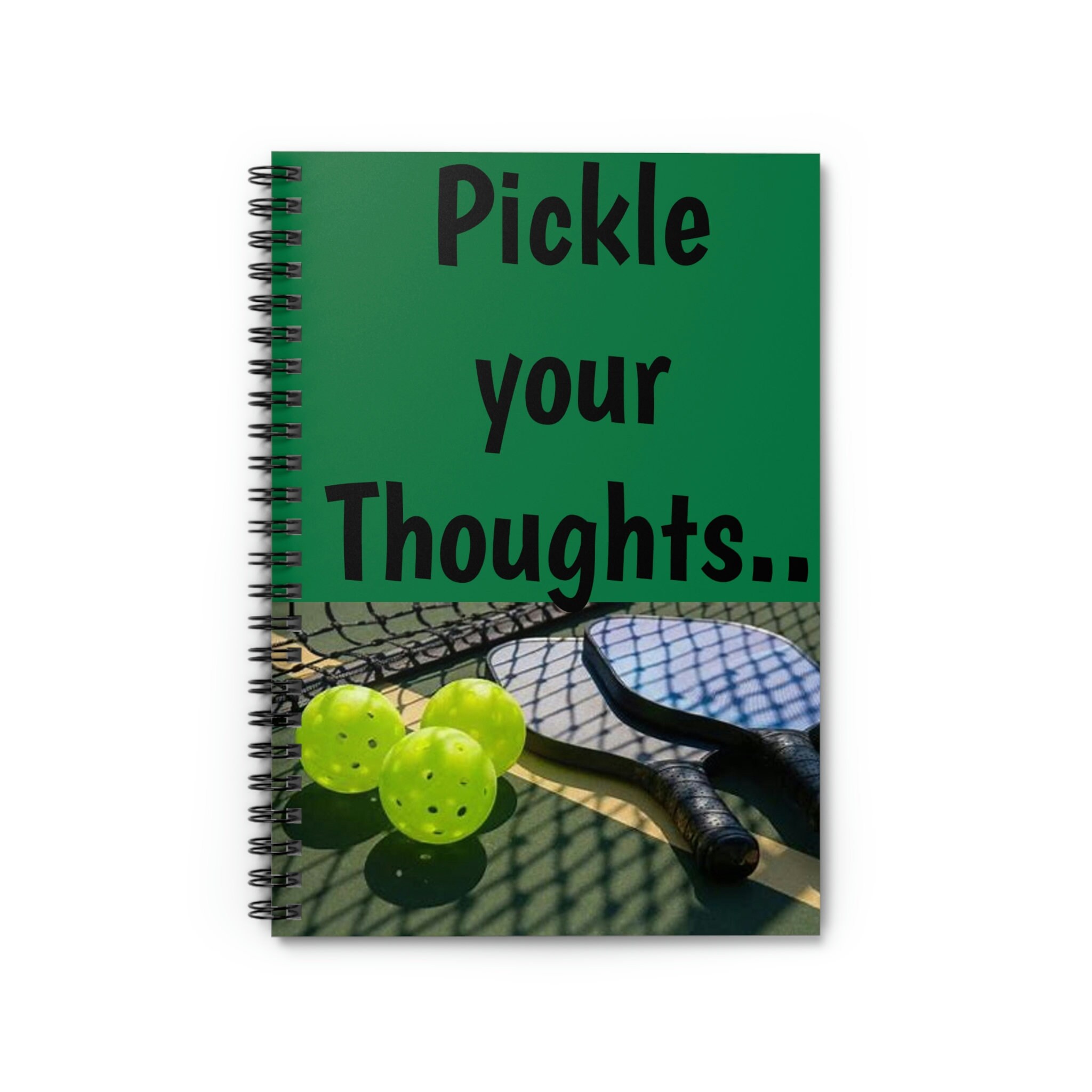 Pickleball Themed Spiral Notebook Ruled Line Journal Pickle Your ...