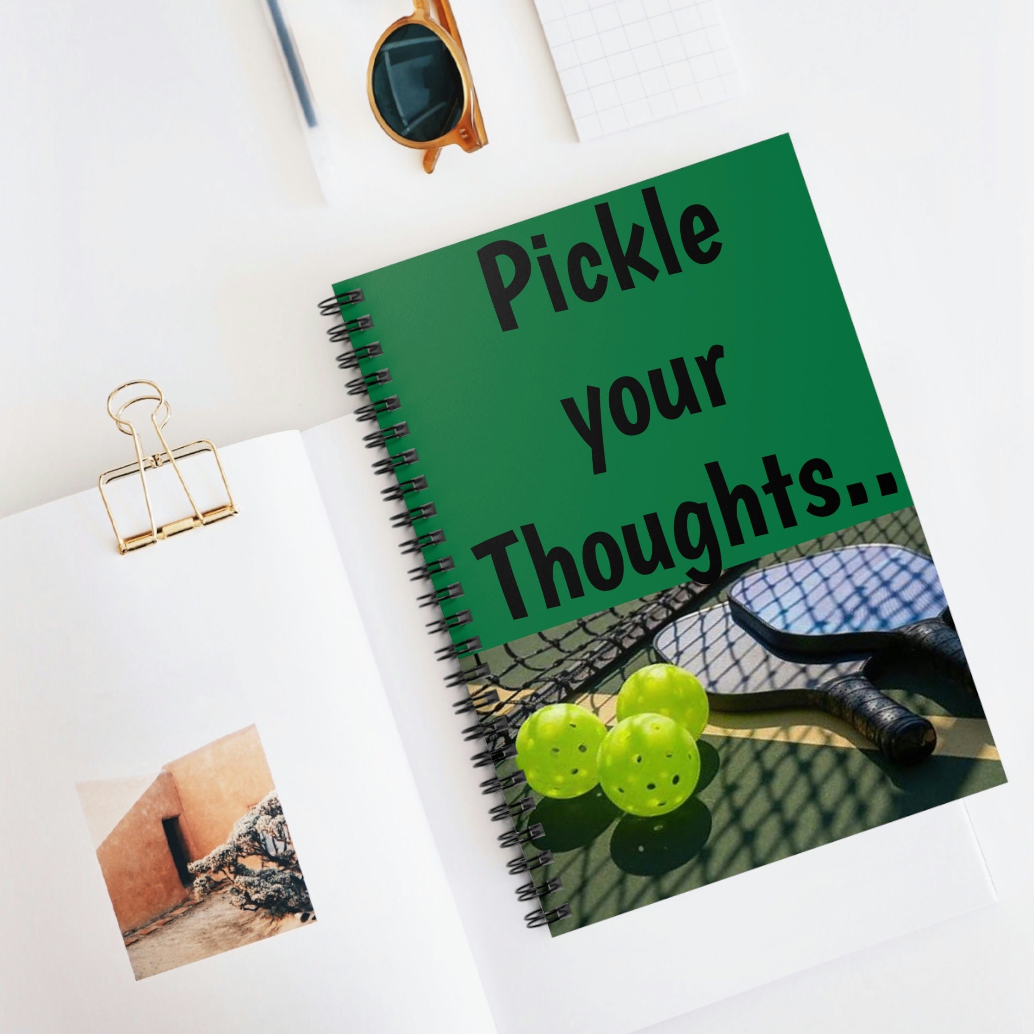 Pickleball Themed Spiral Notebook Ruled Line Journal Pickle Your ...