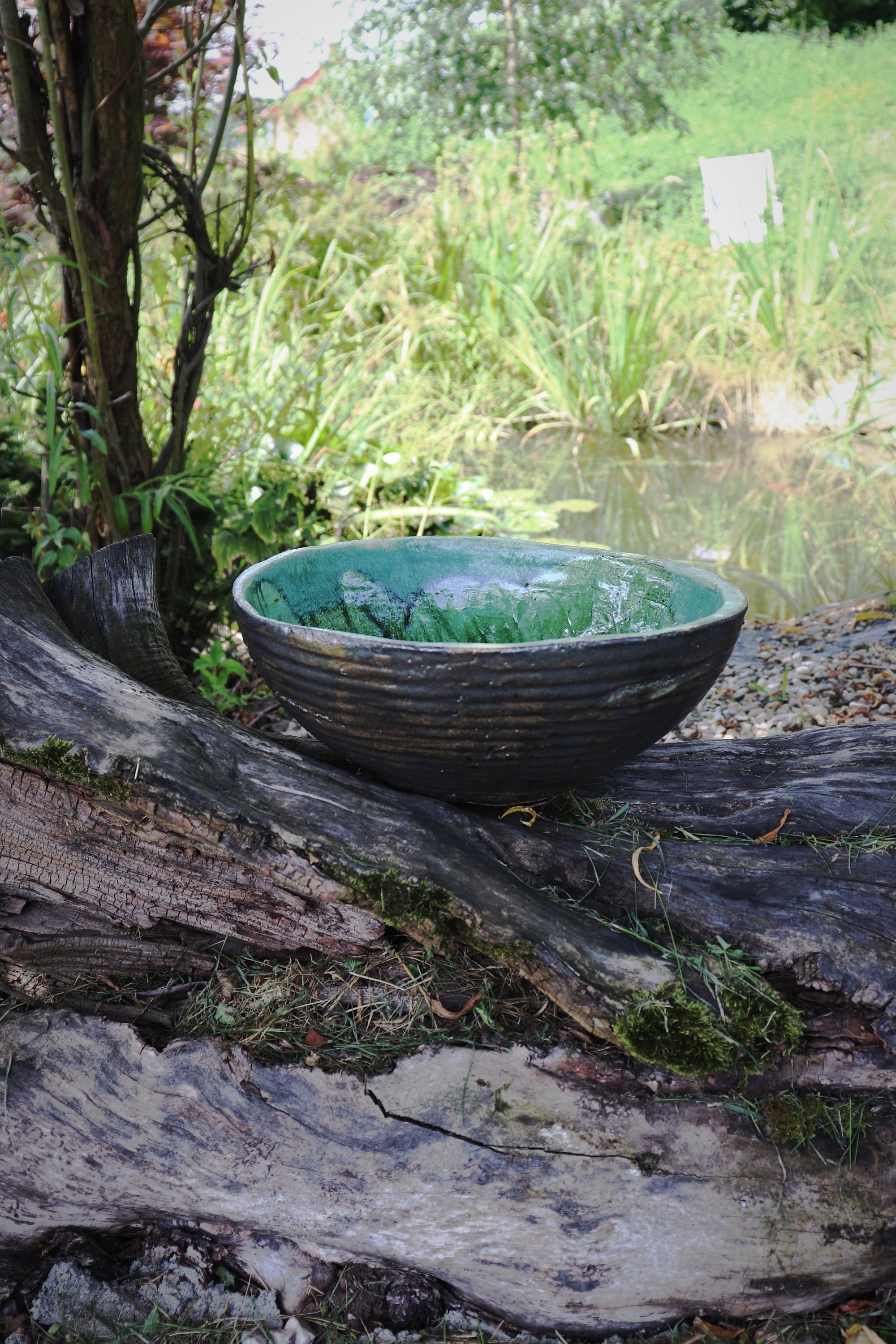 Handcrafted Ceramic Emerald Green Basin Artisanal Bathroom Sink, Nature ...