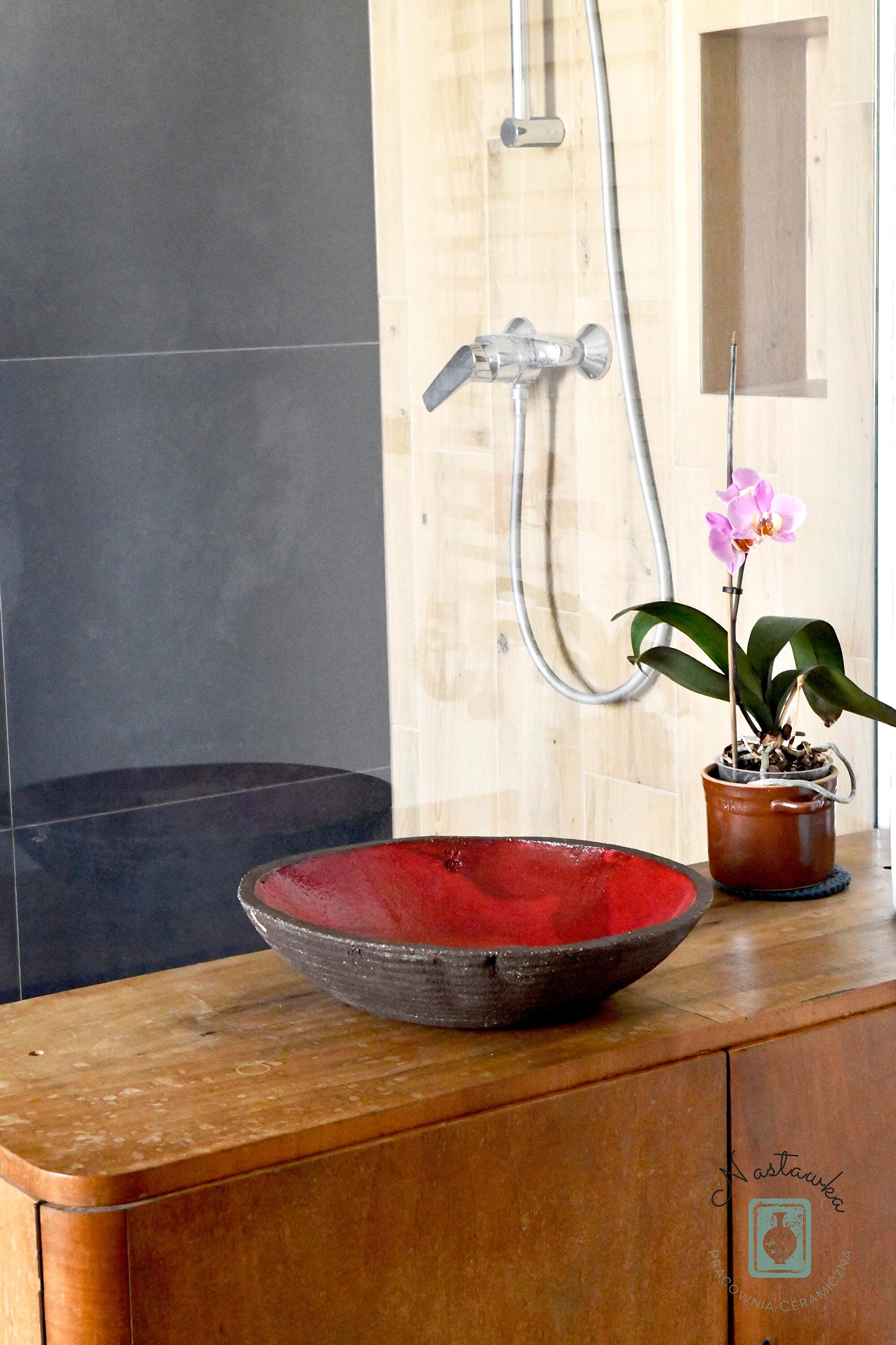 Rosa Vessel Sink Warm Harmony of Browns and Reds in Your Bathroom ...