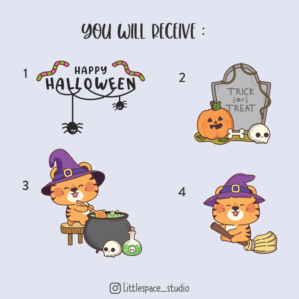 Halloween Clipart, Cute Halloween Clipart, Halloween Creepy, Cute ...
