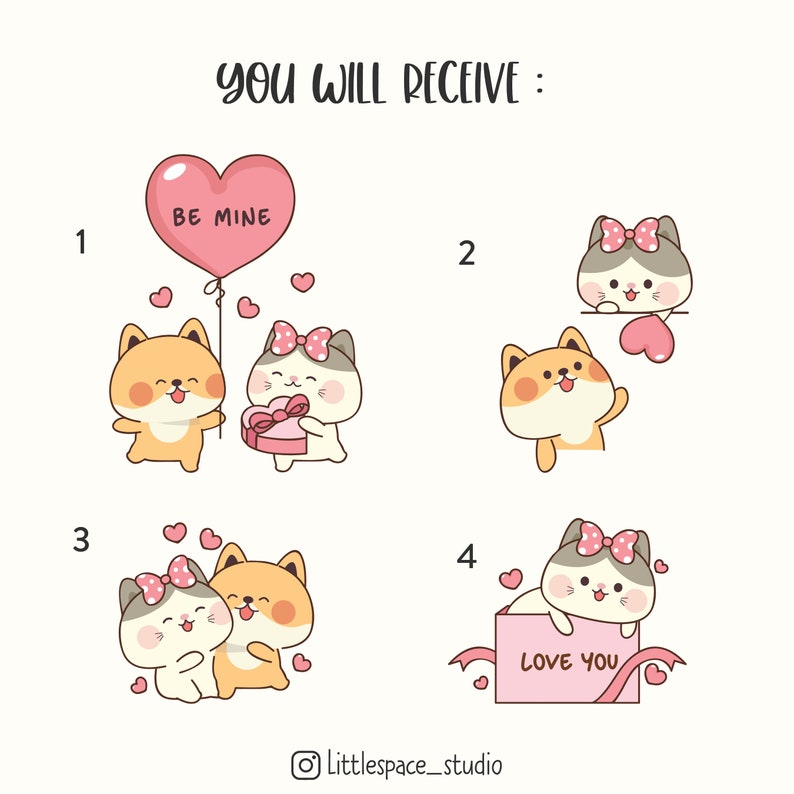 Valentines Day, Clipart Digital Printable, Cute Valentine Clipart - Etsy
