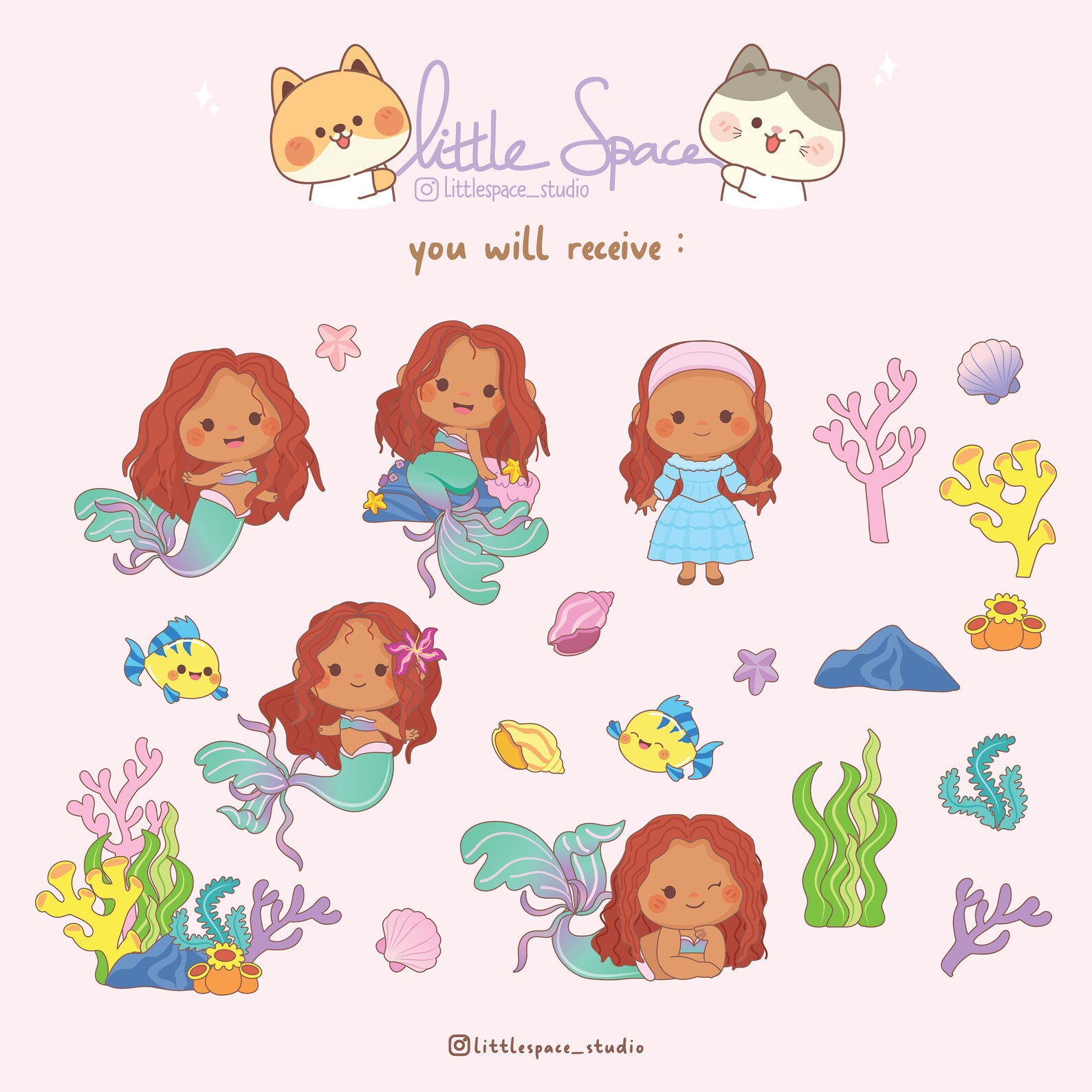 The Little Mermaid Clipart | Mermaid Clipart | Magic | Princess Clipart ...