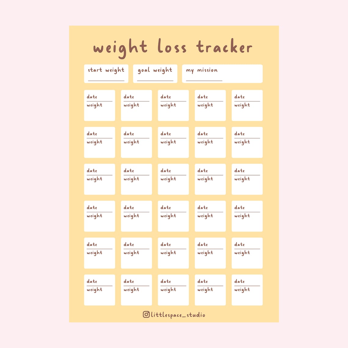 Cute Weight Loss Clipart | Cute Weight Loss Tracker Page | Weight Loss ...