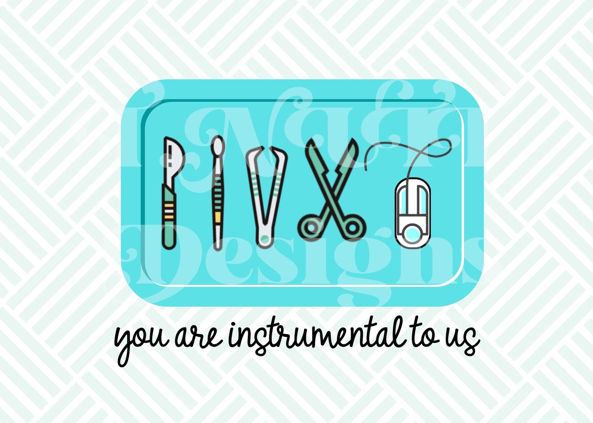 Surgical Instrument Thank You Post Card - Etsy