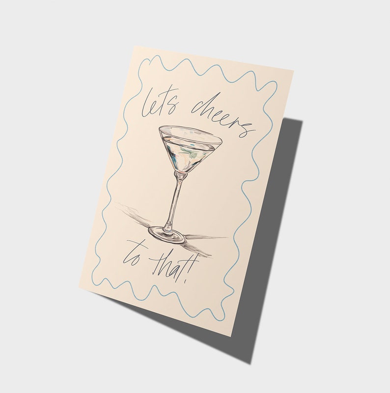 Let's Cheers to That Card Celebration Card - Etsy