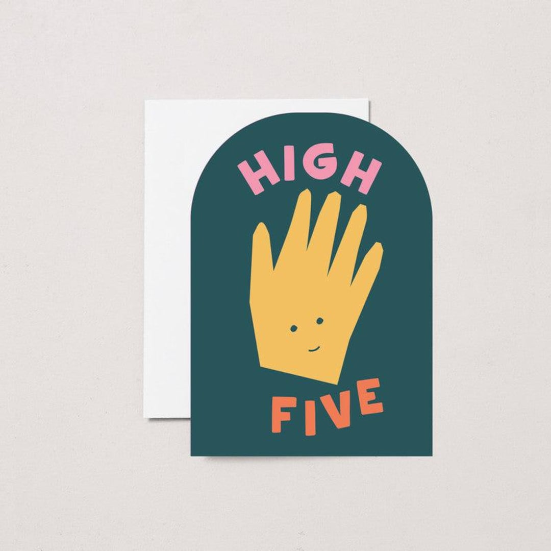 High Five Card | Well Done Celebration Congratulations Graduation - Etsy